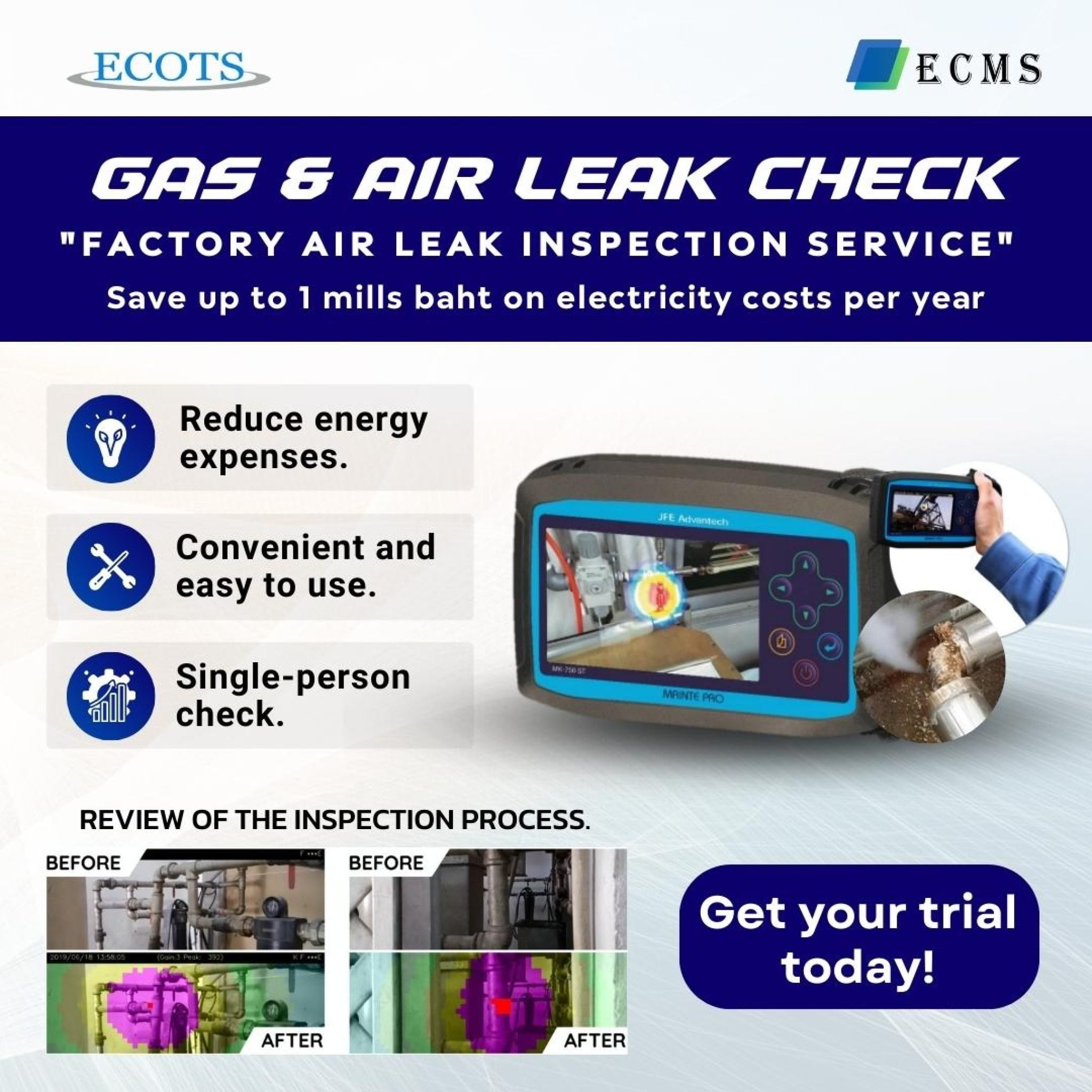 Air Leak Viewer MK-750ST Gas Leak Viewer Price | ECMS LTD.